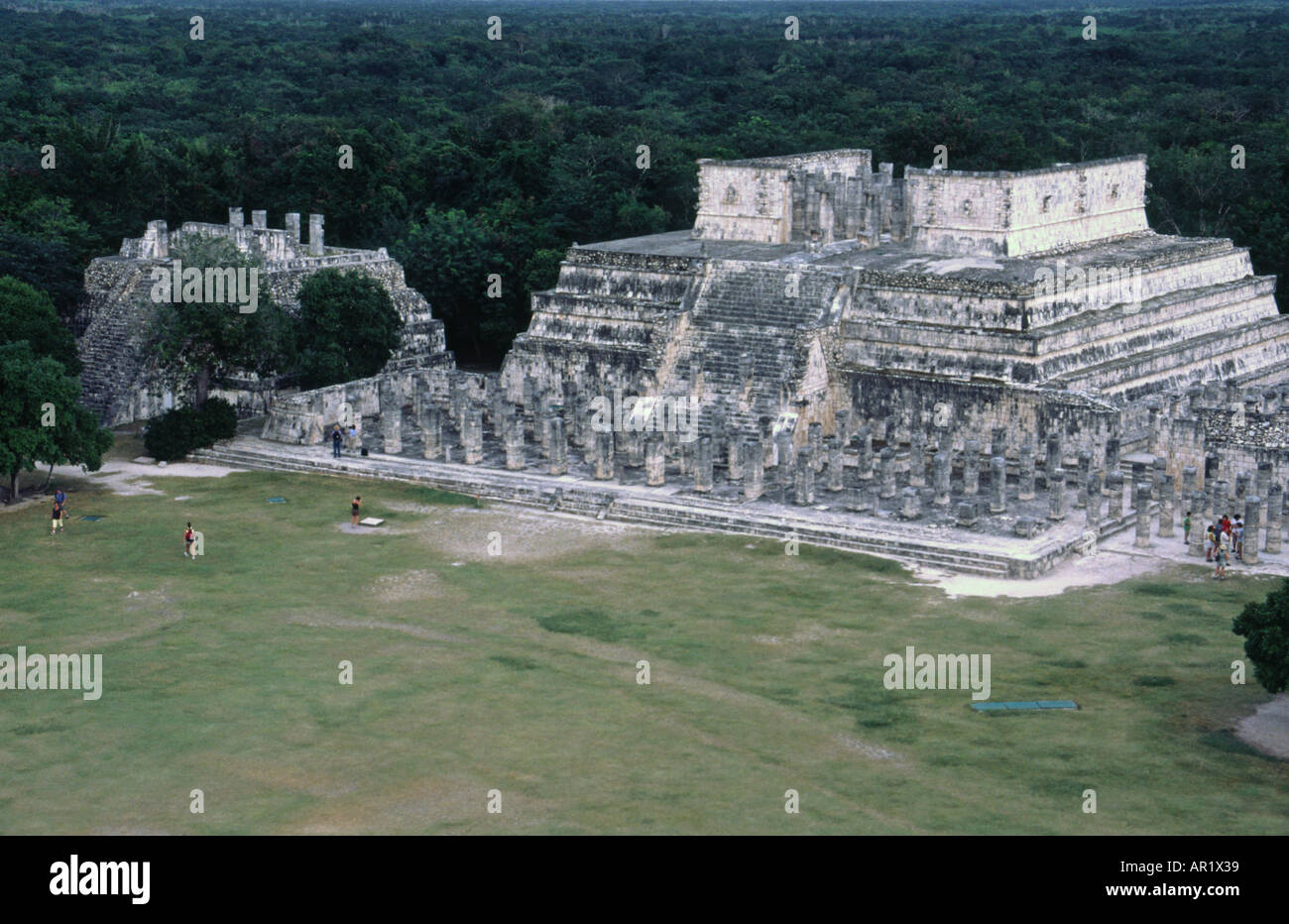 Temple of Warriors at Chichen Itza on the Yucatan Peninsula in Mexico ...