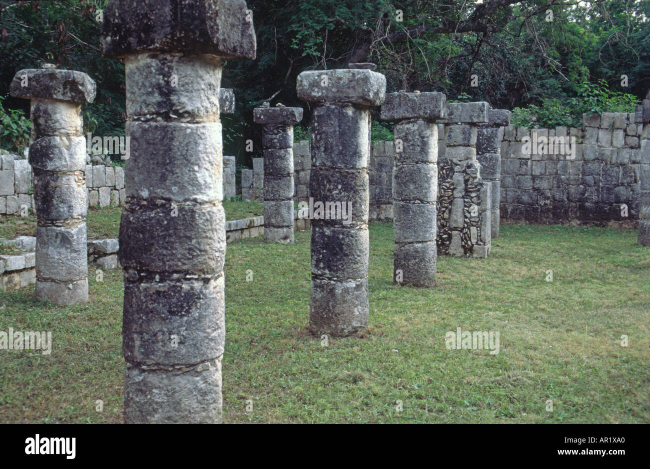 Group of the Thousand Columns at the Temple of Warriors at Chichen Itza ...