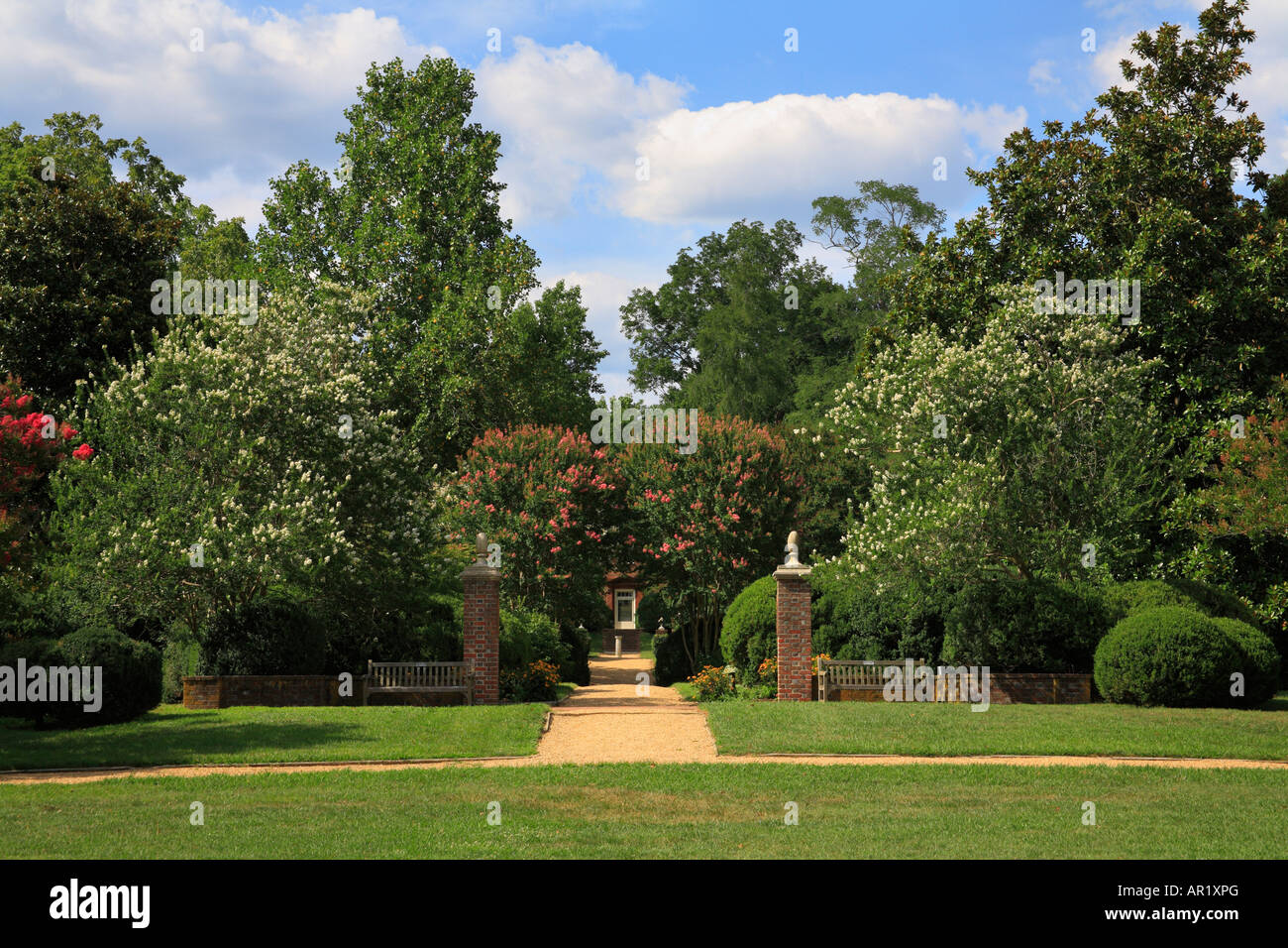 Garden, Berkeley Plantation, Charles City, Virginia, USA Stock Photo ...
