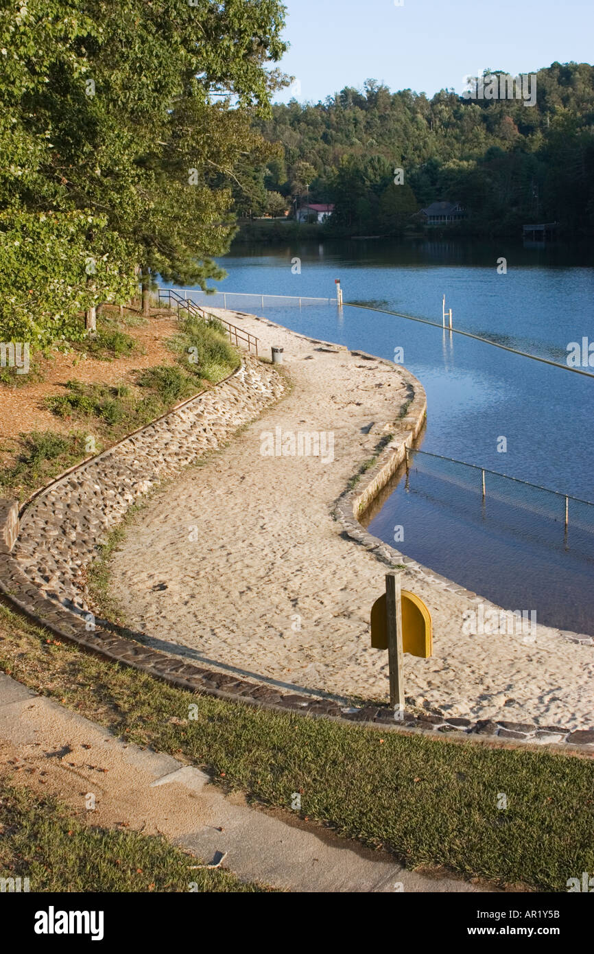 Swimming beach at Tallulah Lake is part of the Tallulah Gorge ...