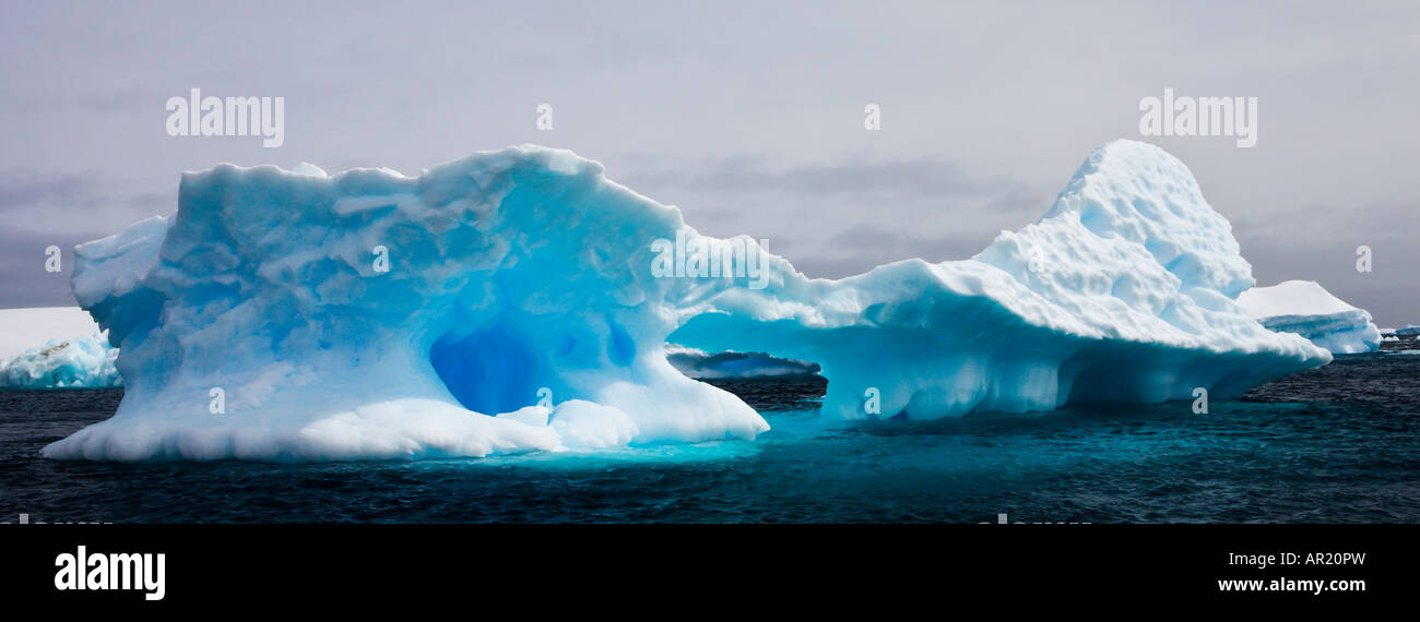 Weathered iceberg in the Iceberg Graveyard off Pleneau Island ...