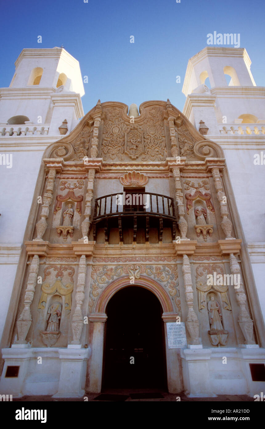 San Xavier Mission Del Bac Tucson Arizona USA Stock Photo - Alamy