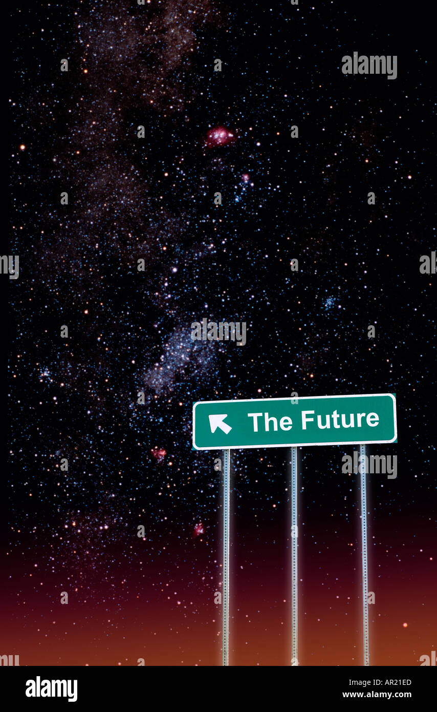 Road sign The Future Stock Photo - Alamy