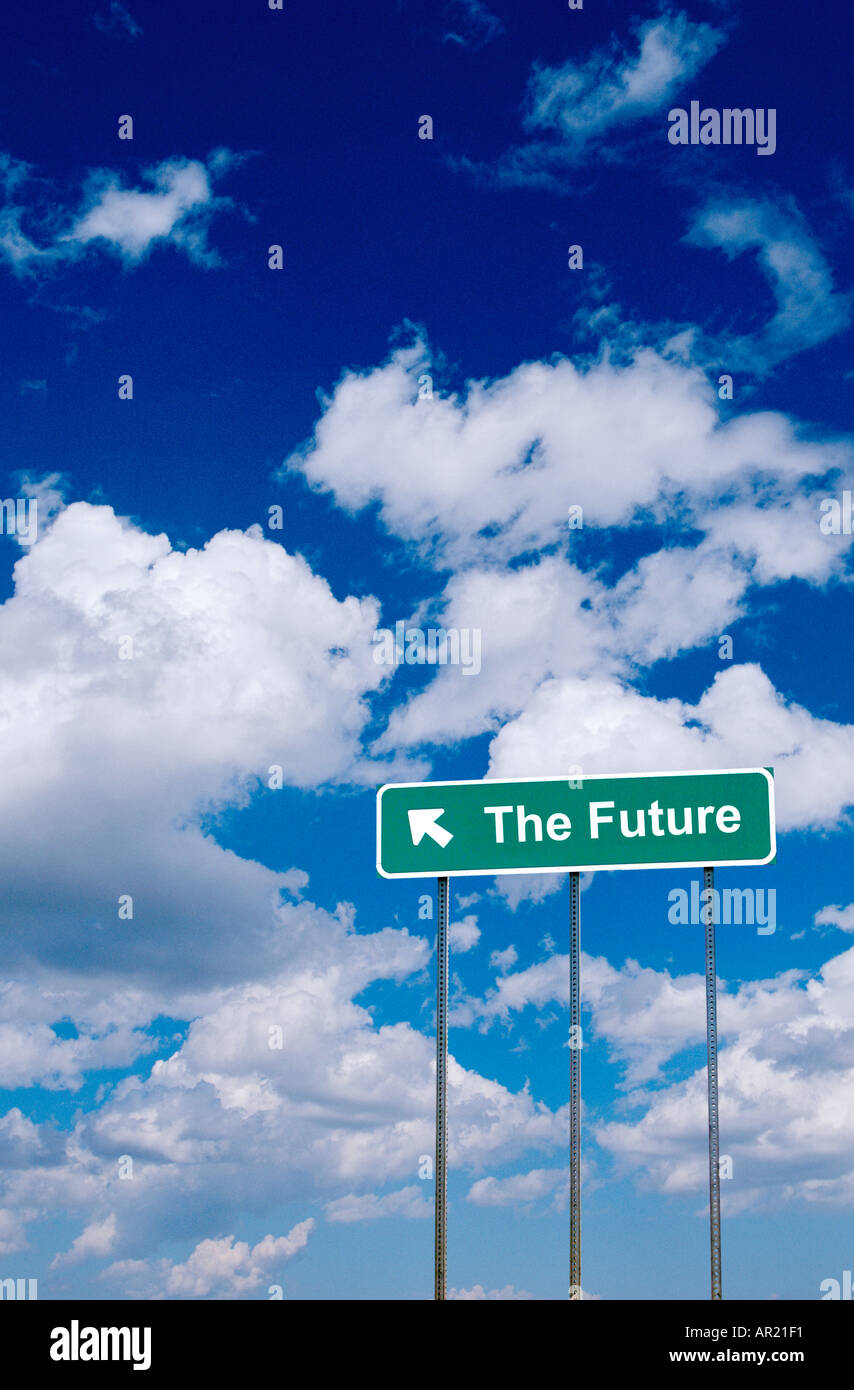 Road sign The Future Stock Photo - Alamy