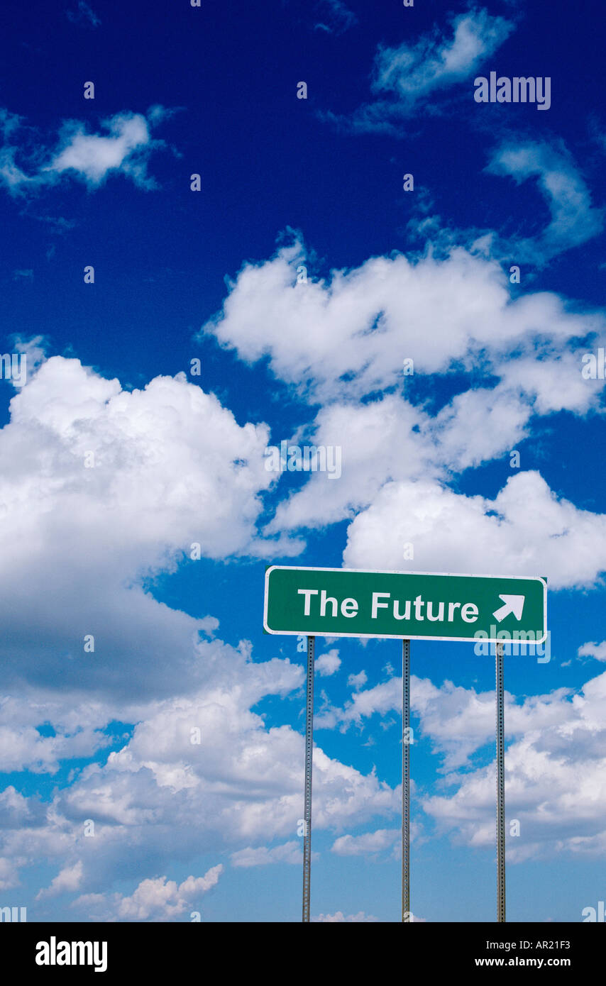 Road sign The Future Stock Photo - Alamy