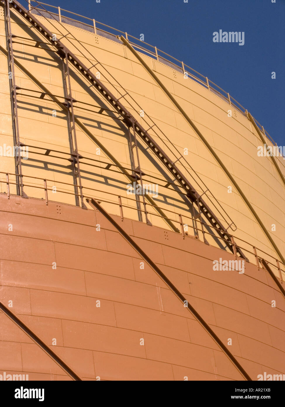 Industrial gas tank structure in detail, London, UK Stock Photo - Alamy
