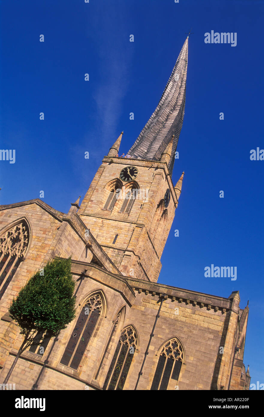 St Mary s Church Chesterfield with a famous twisted spire Derbyshire ...