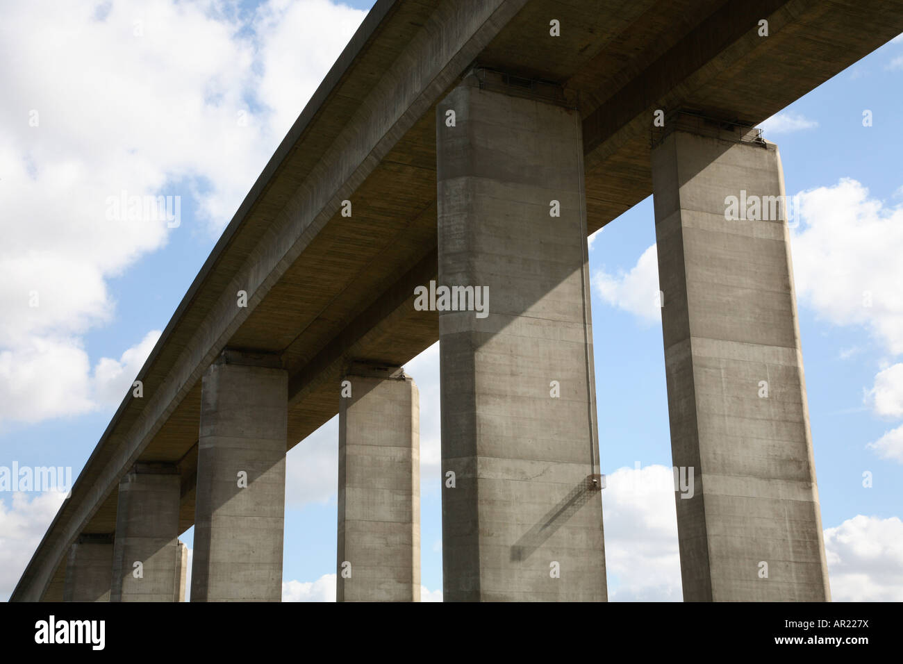 view of the Orwell Bridge over the River Orwell near Ipswich, Suffolk ...