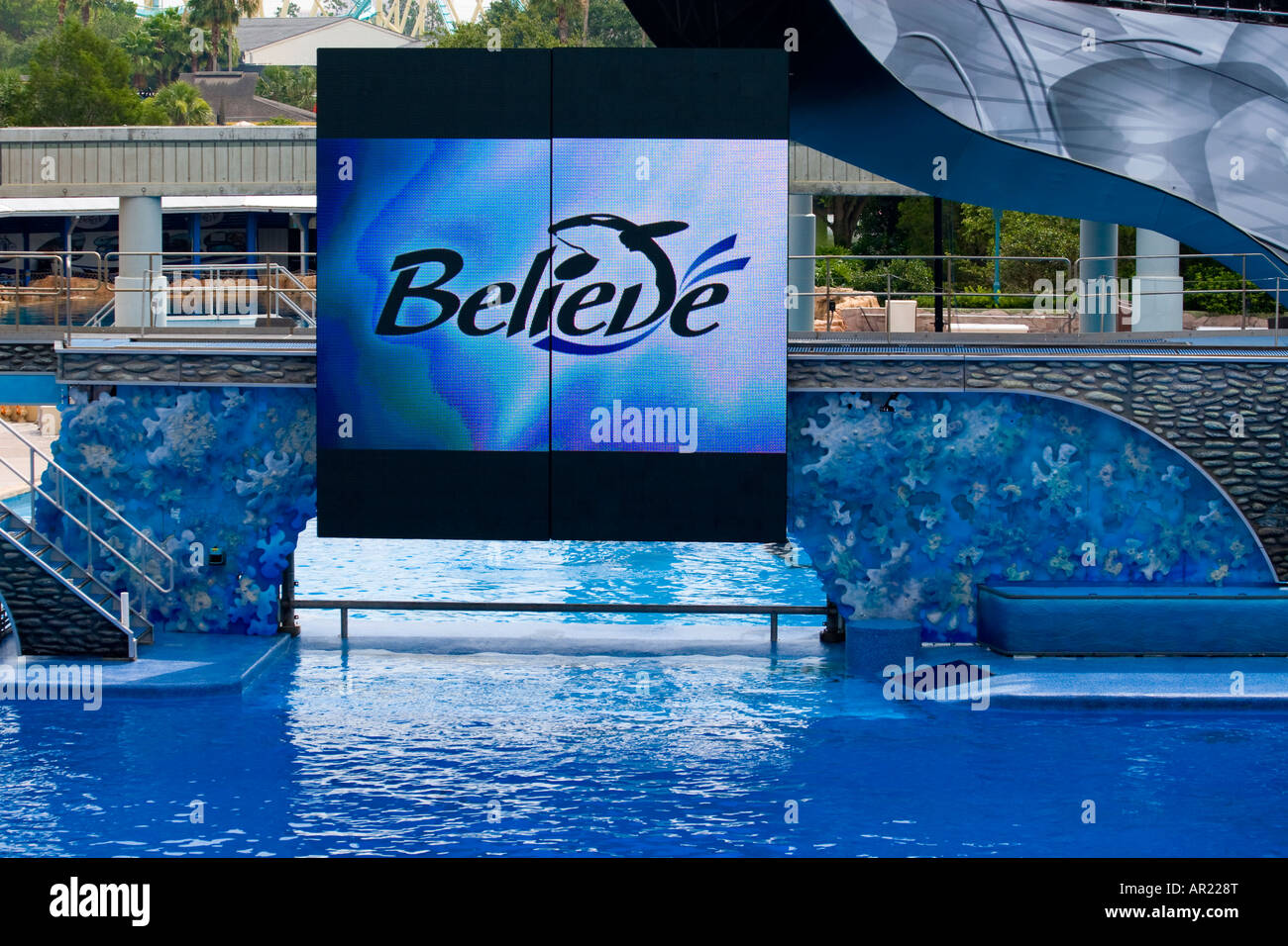 Shamu the Killer Whale Show, Believe, at Seaworld, Orlando Florida USA ...