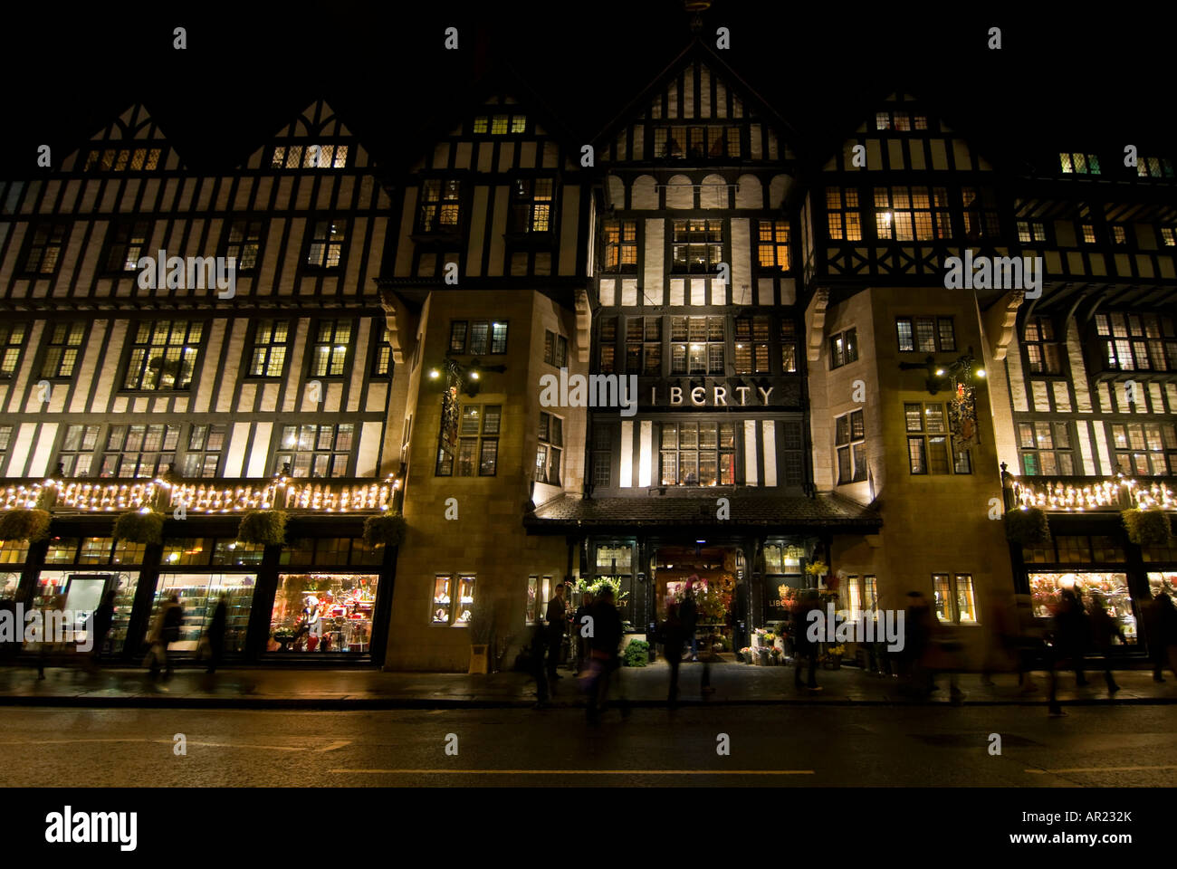 Horizontal wide angle of the exterior front facade of the famous ...