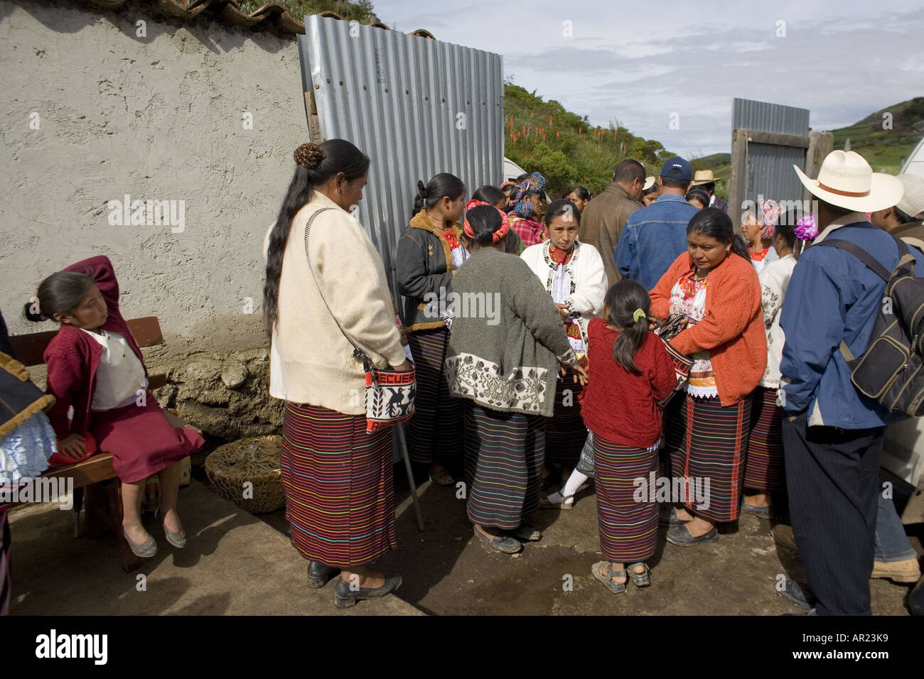 GUATEMALA CAPELLANILLA Maya Ixil women in colorful traditional ...
