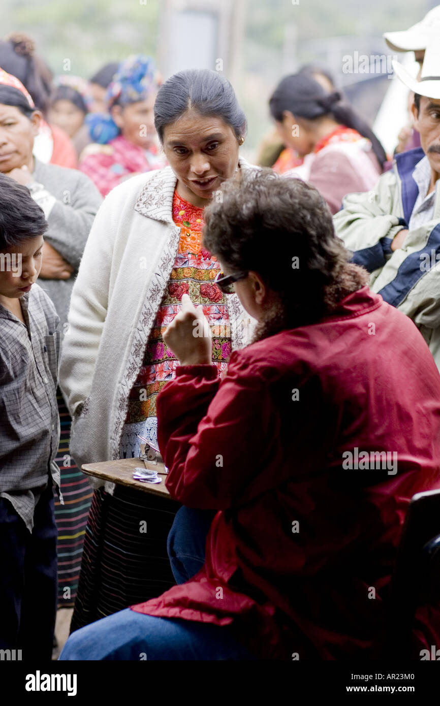 GUATEMALA CAPELLANILLA Maya Ixil women in colorful traditional ...
