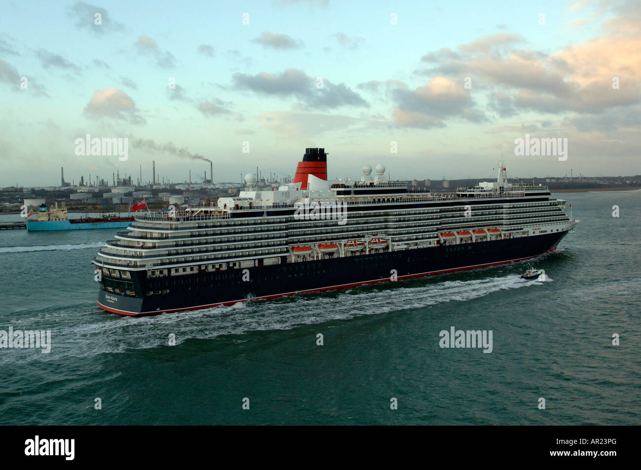 Recent addition to Cunards fleet of luxury liners The Queen victoria ...