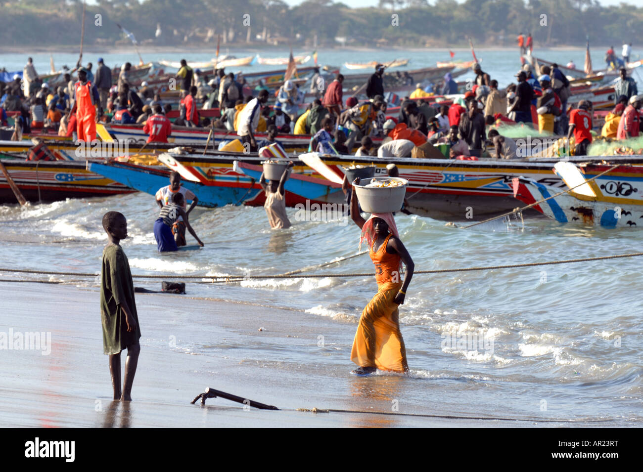 Fishing village of Tanji, The Gambia, West Africa Stock Photo - Alamy