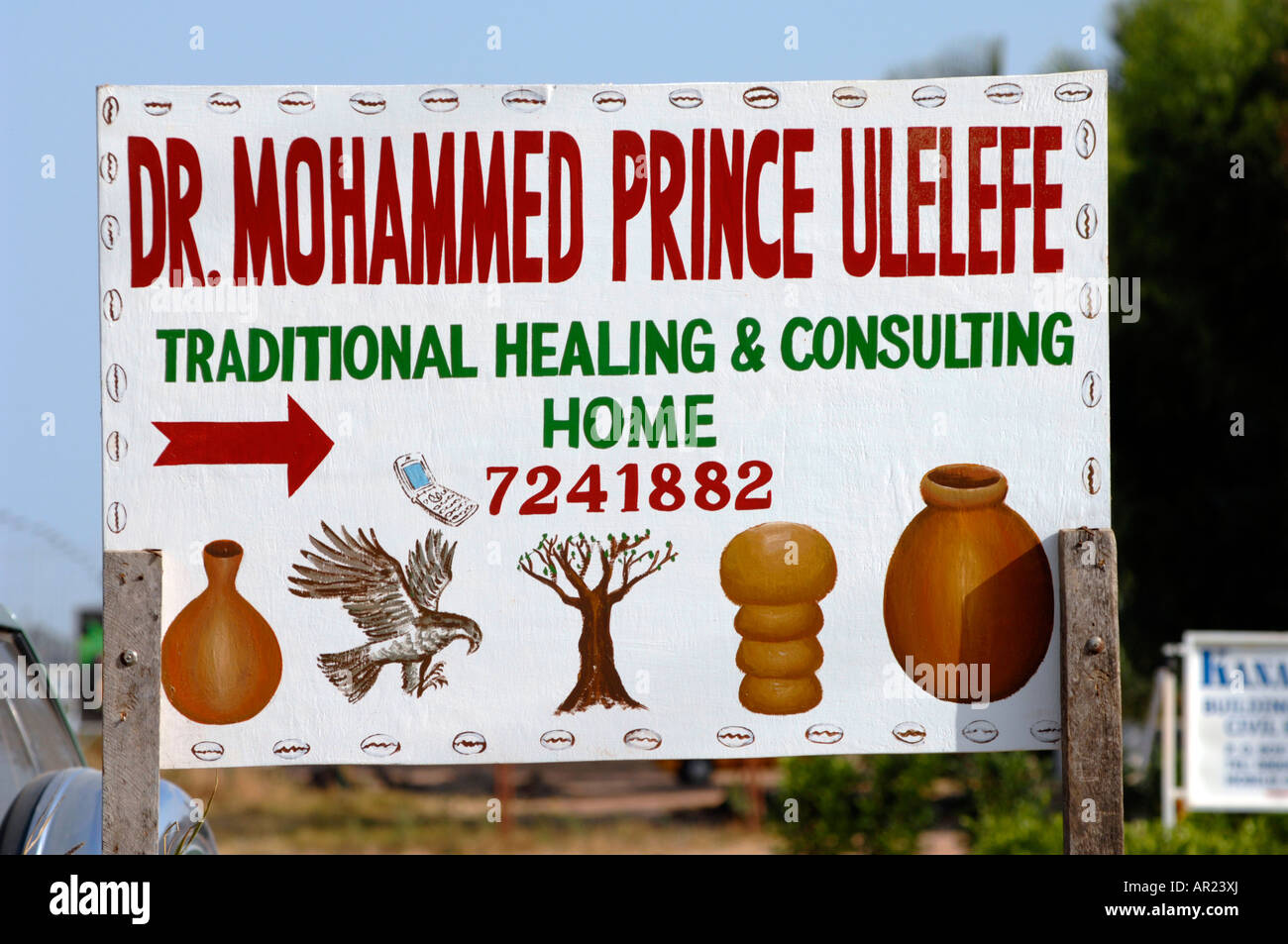 Doctors sign, The Gambia, West Africa Stock Photo - Alamy