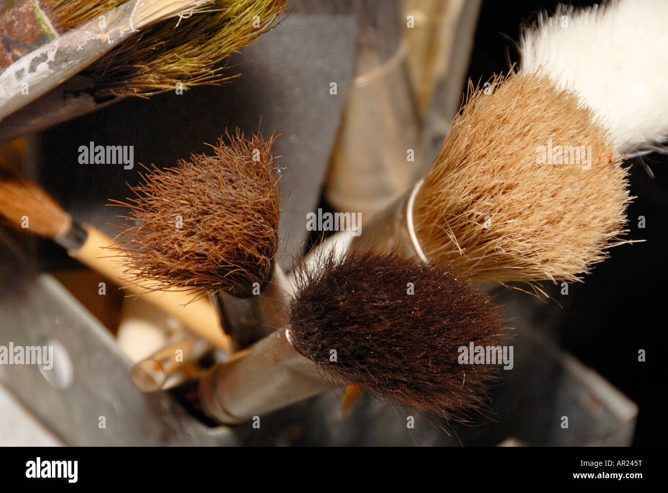Artist paint asorted paint brushes Stock Photo - Alamy