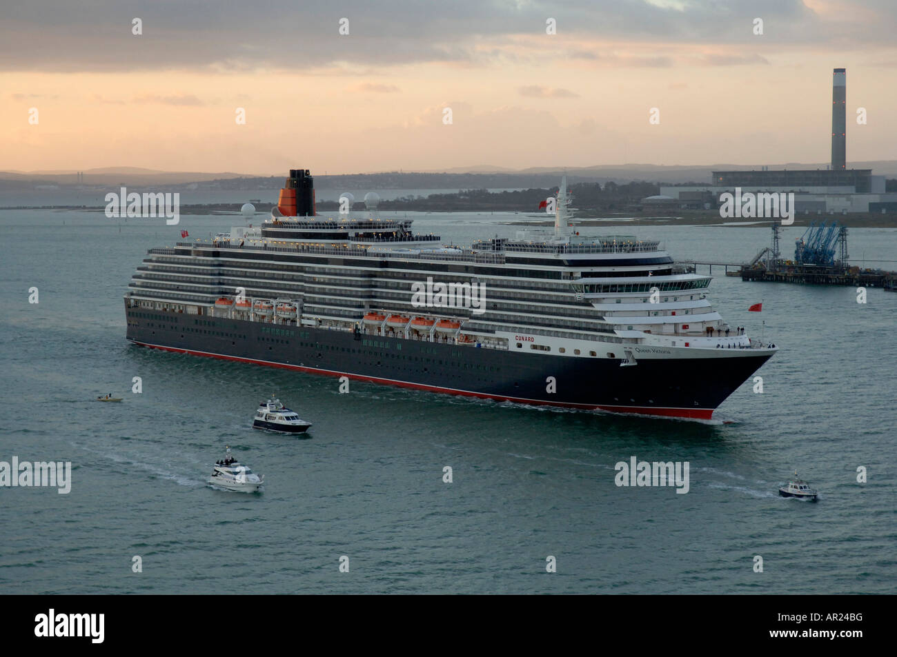 Recent addition to Cunards fleet of luxury liners The Queen victoria ...