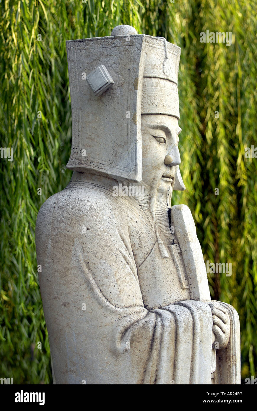 Statue Ming Tombs alley Beijing China Stock Photo - Alamy