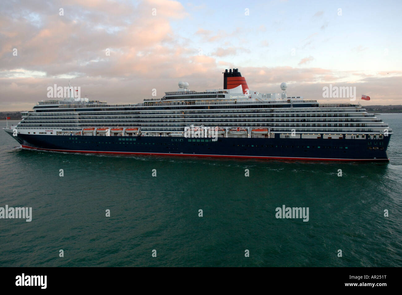 Recent addition to Cunards fleet of luxury liners The Queen victoria ...