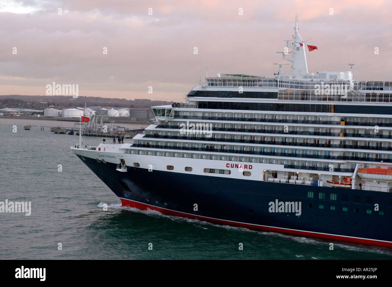 Recent addition to Cunards fleet of luxury liners The Queen victoria ...