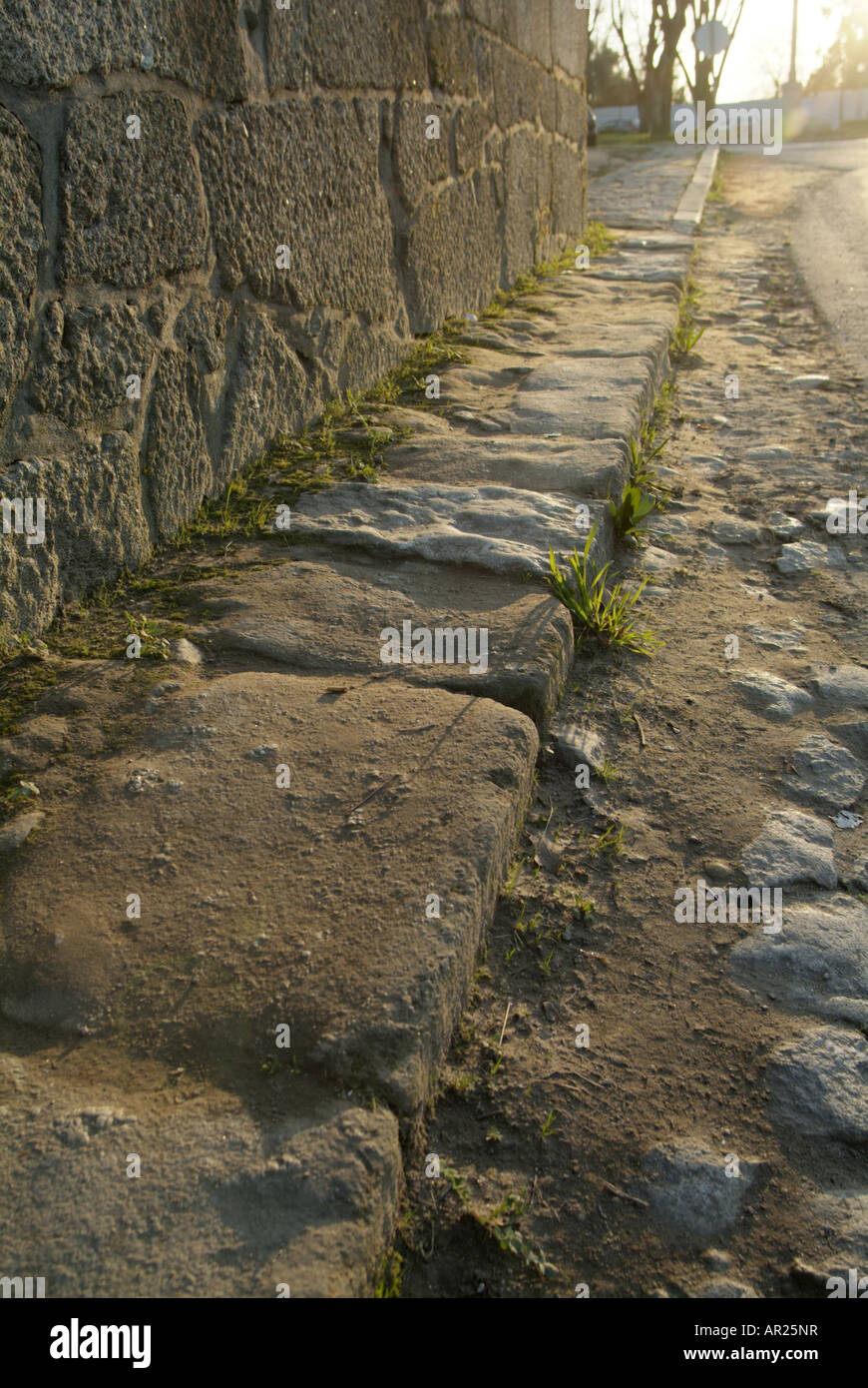 ancient road pavement in a northern portuguese village Stock Photo - Alamy