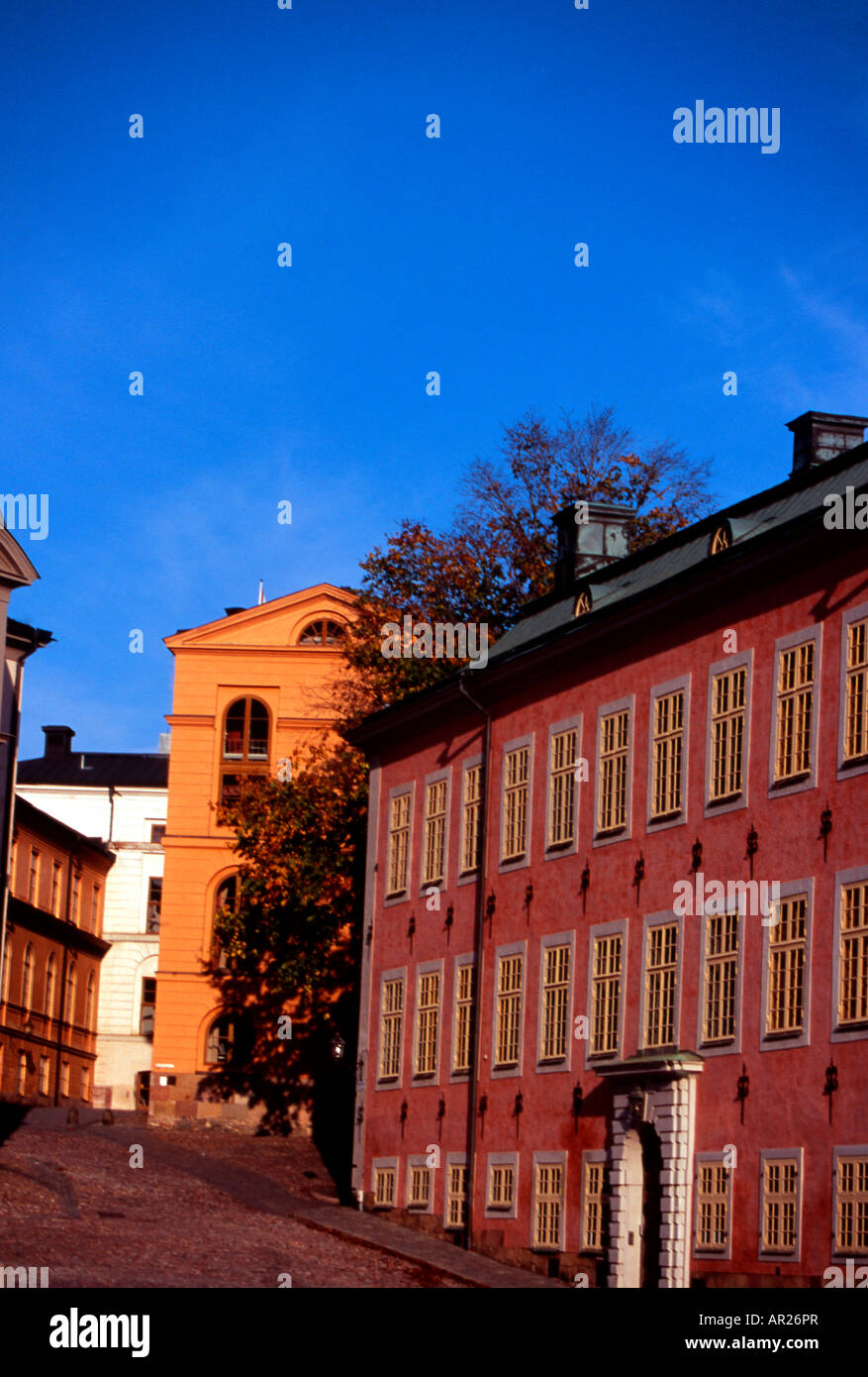 Coloured Building Stockholm Stock Photo - Alamy