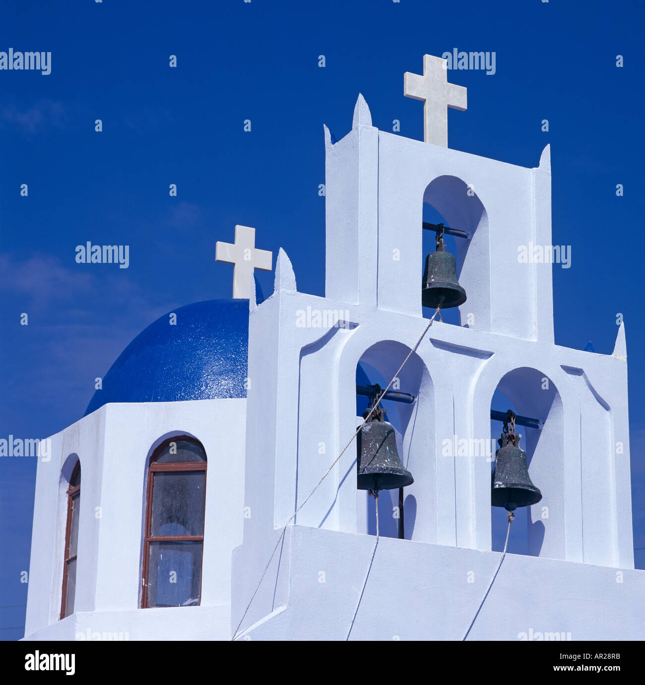 Church In Fira Santorini Greek Islands Greece Hellas Stock Photo - Alamy