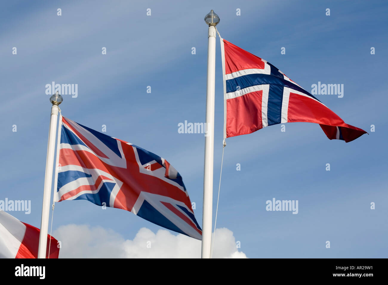 British and Norwegian flags Stock Photo - Alamy