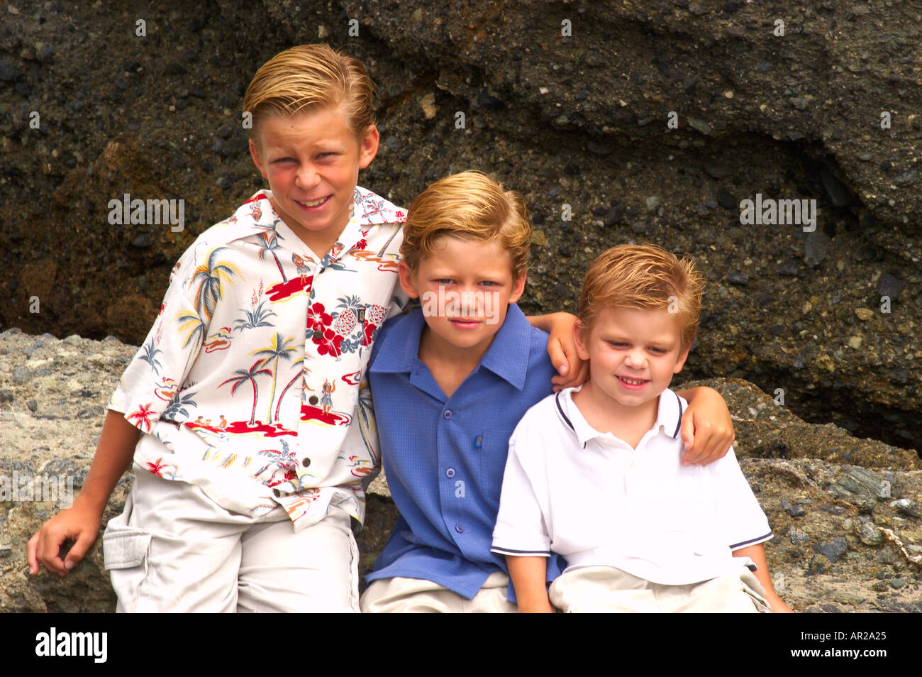 three brothers together Stock Photo - Alamy
