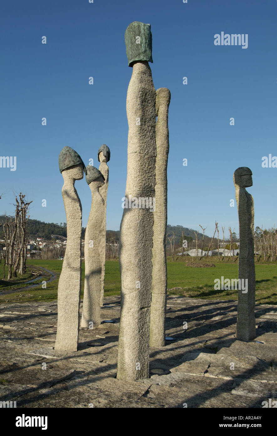 statue in the battlefield of the Sao Mamede battle (Campo da Ataca ...