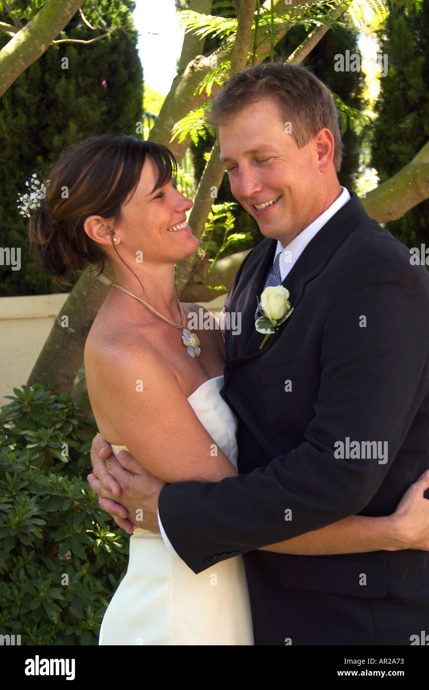 married wedding day bride and groom Stock Photo - Alamy