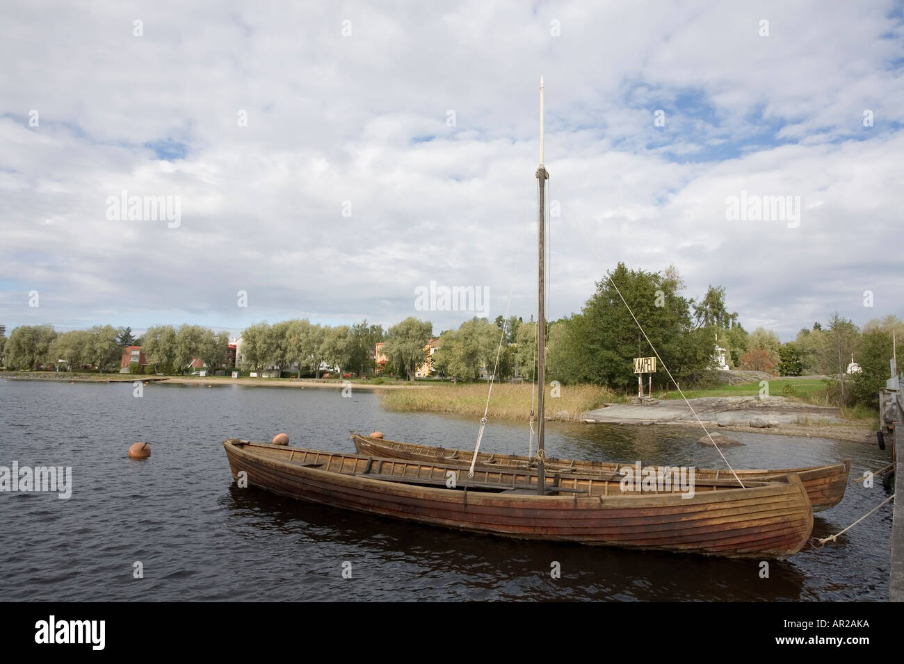 wooden old sailing boats on display, Savonlinna Finland Stock Photo - Alamy