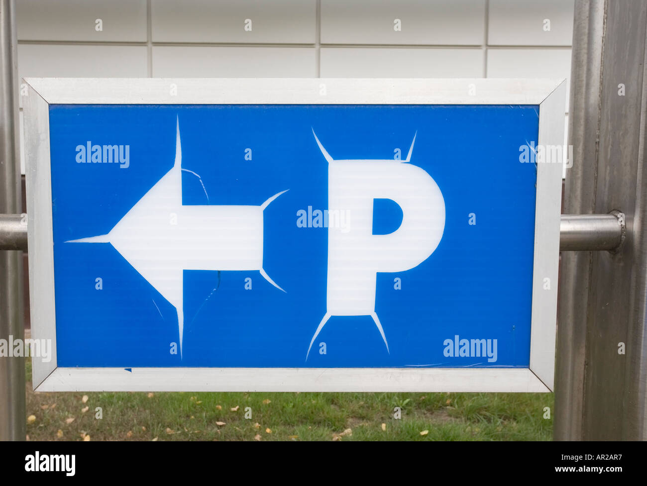 weathered parking lot sign Stock Photo - Alamy