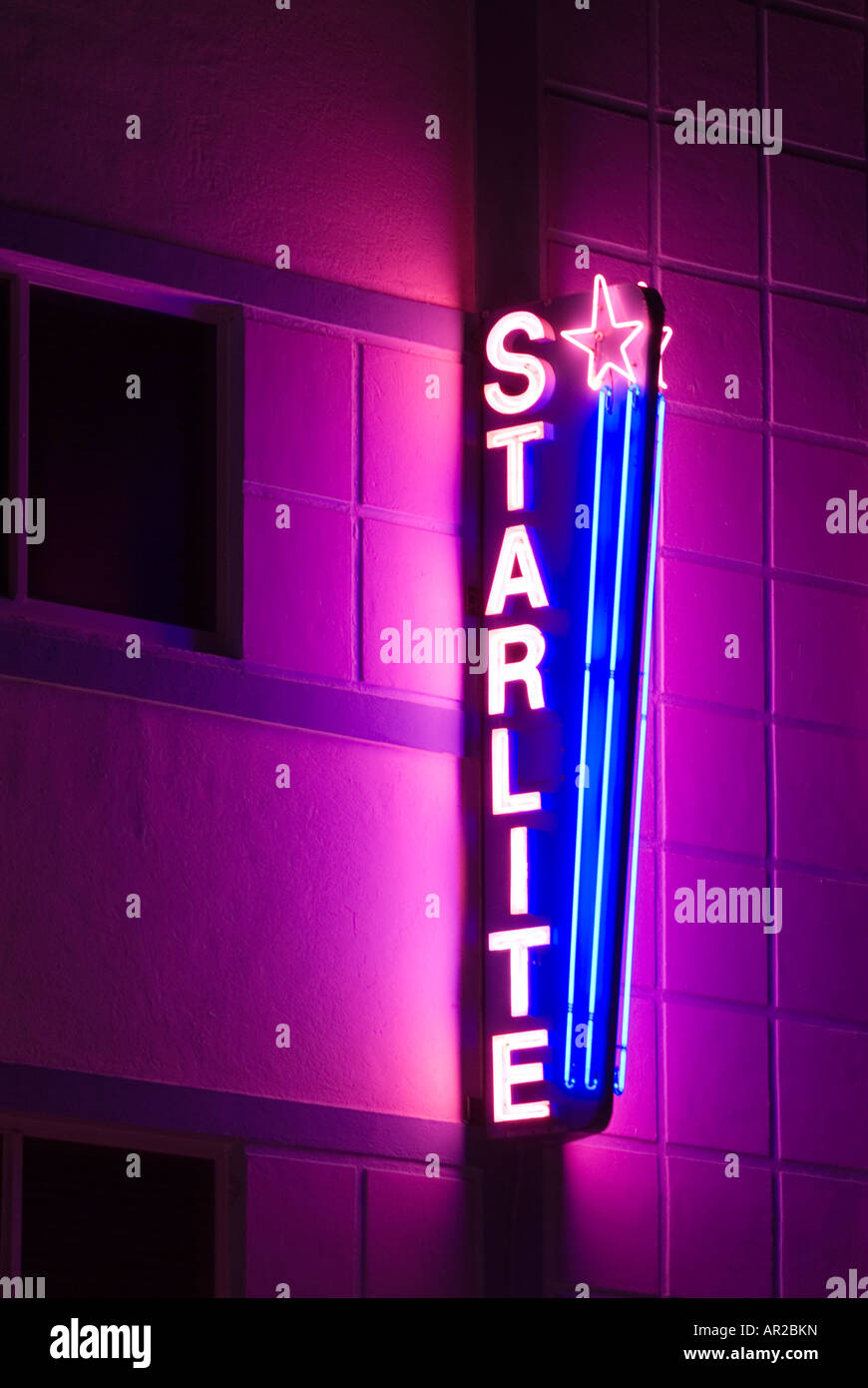 Starlite Neon Sign in South Beach Miami Stock Photo - Alamy