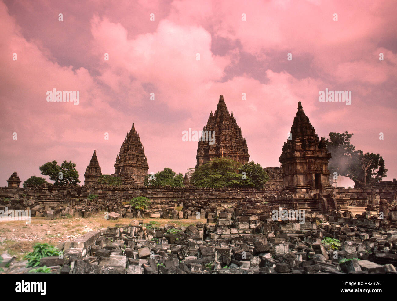 Indonesia Java Prambanan ancient Hindu temple Stock Photo - Alamy