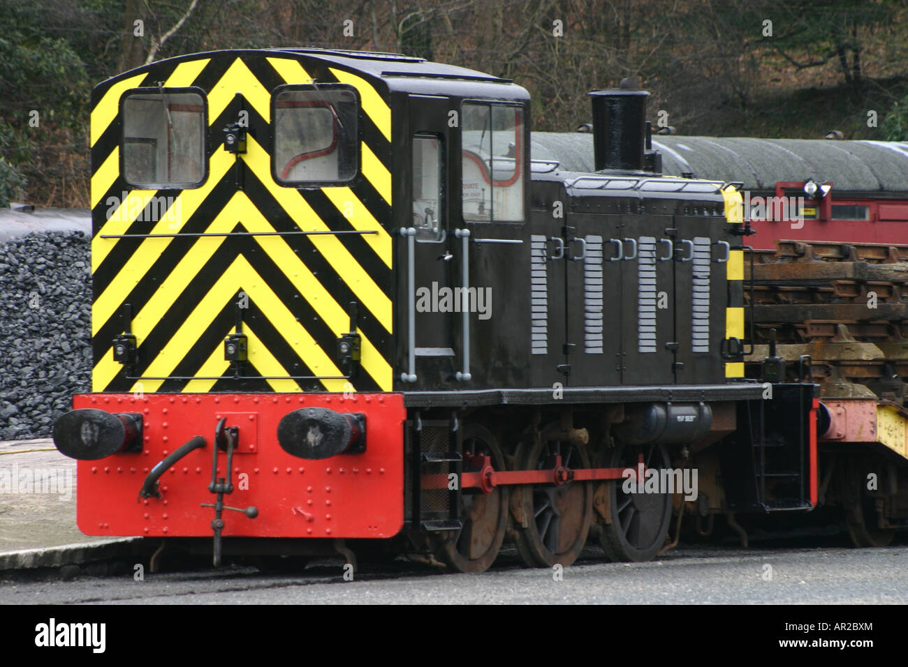 restored railway engine shunter buffer steam Stock Photo - Alamy
