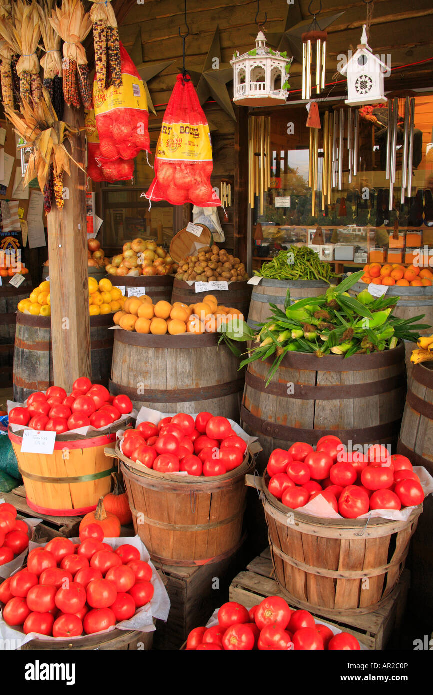 Local produce at a market in Meadows of Dan, Blue Ridge Parkway ...