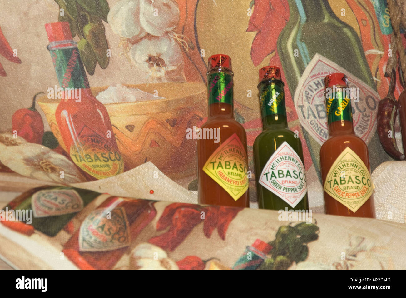 McIlhenny Company Tabasco Sauce display Stock Photo - Alamy