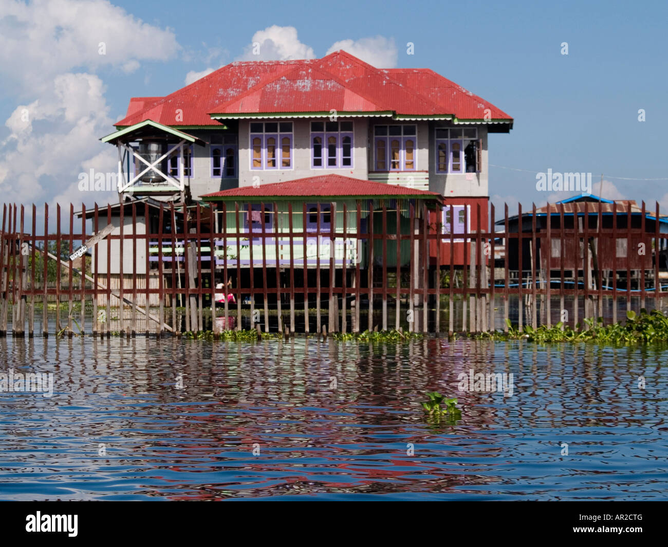 floating home on Inle Lake in Myanmar Stock Photo - Alamy