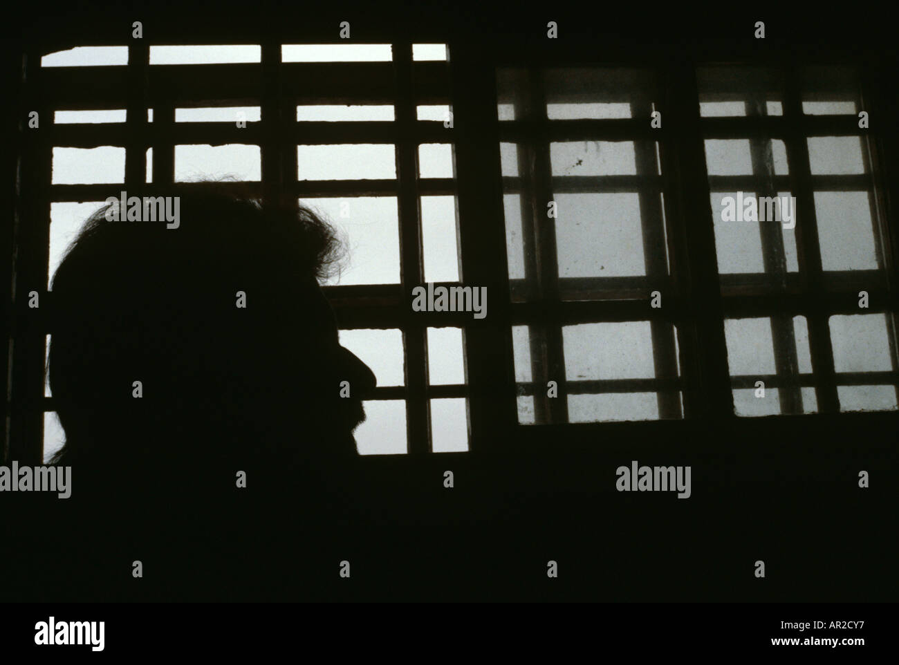 Inmate prison silhouette hi-res stock photography and images - Alamy