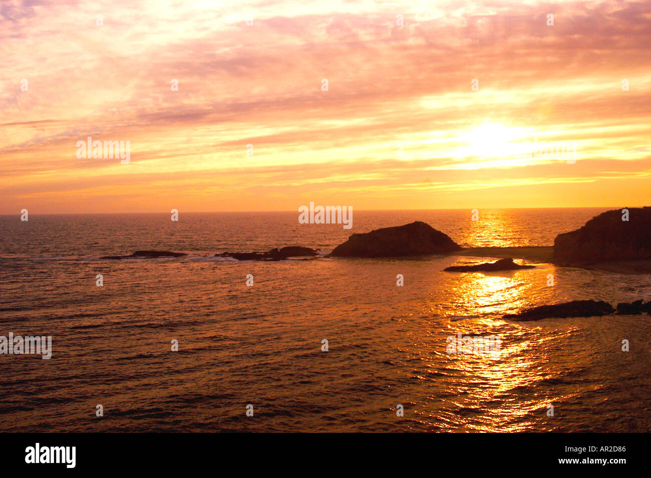 beach sunset California Stock Photo - Alamy