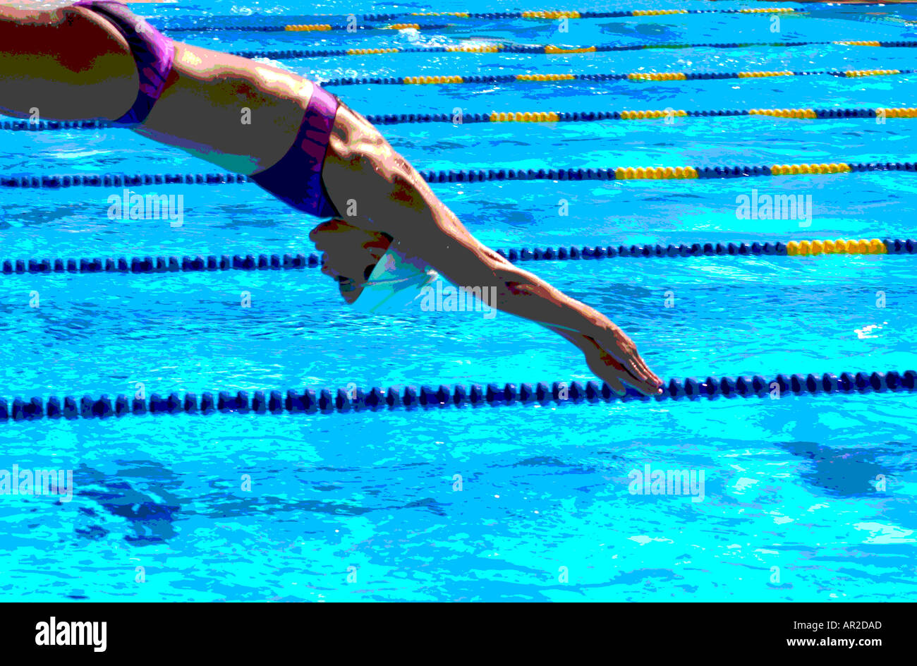 diving into swimming pool Stock Photo - Alamy