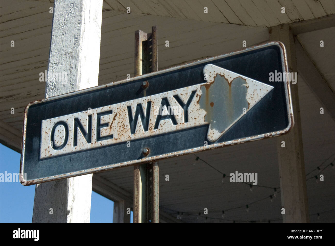 One way street sign Stock Photo - Alamy