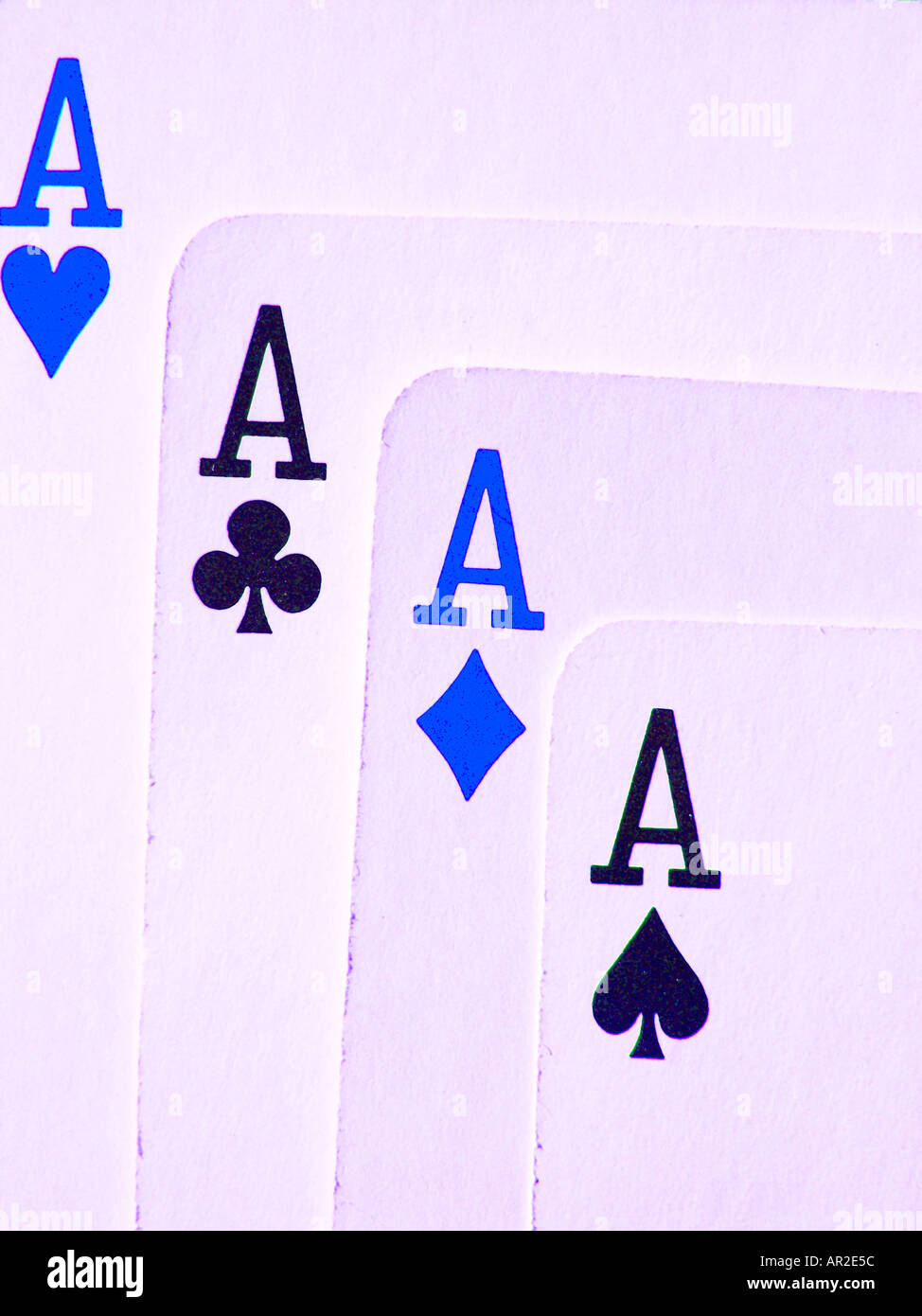 four aces cards Stock Photo - Alamy