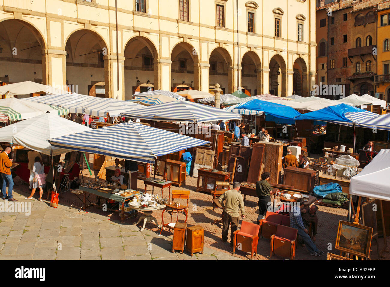 Arezzo Antiques Fair, Italy Stock Photo - Alamy