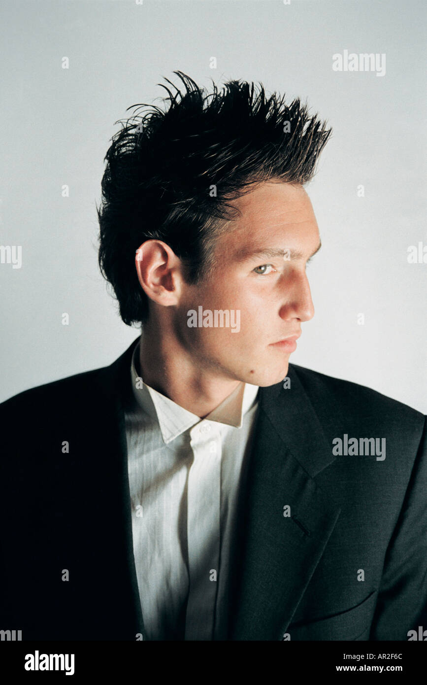 profile of a young punk with class status Stock Photo - Alamy