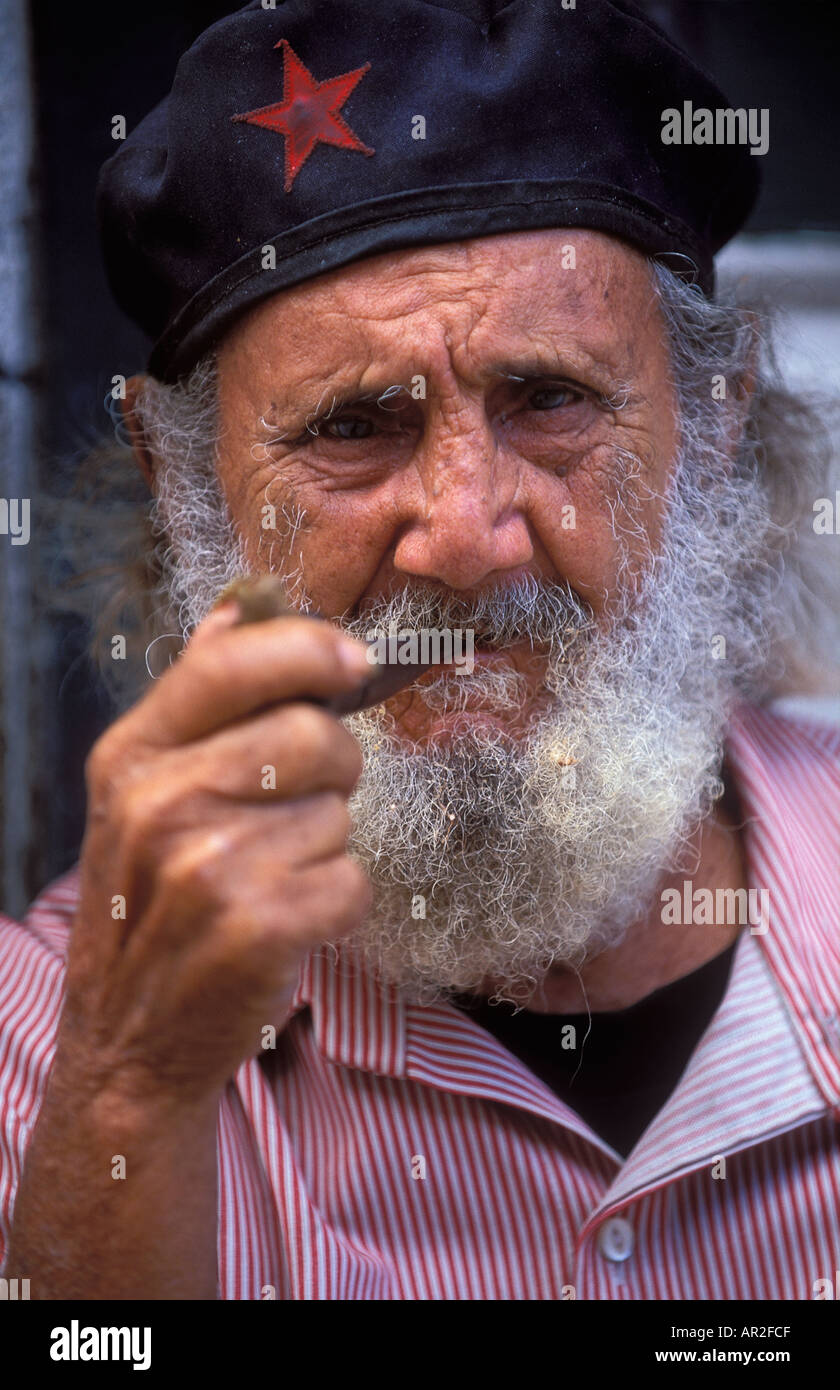 Old man with pipe Havana Cuba Stock Photo - Alamy