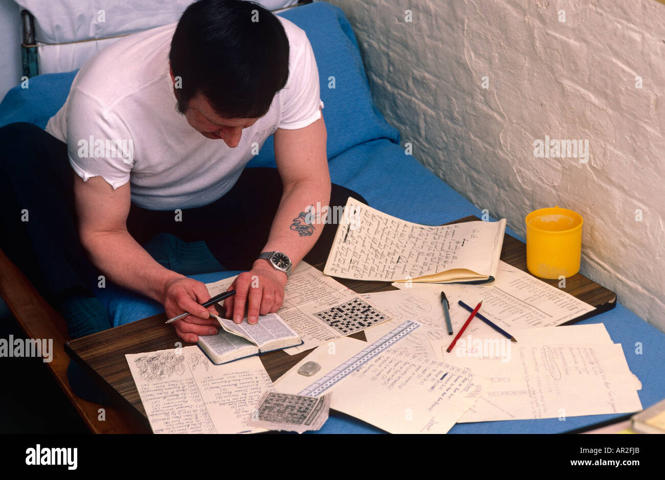 prisoner in his cell, Wormwood Scrubs Stock Photo - Alamy
