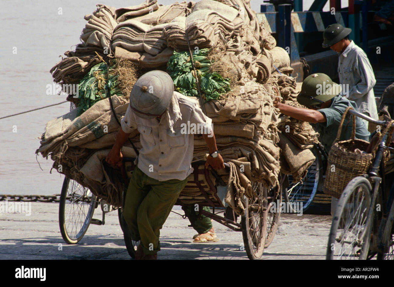 loaded cart, Halong Bay, North Vietnam Stock Photo - Alamy