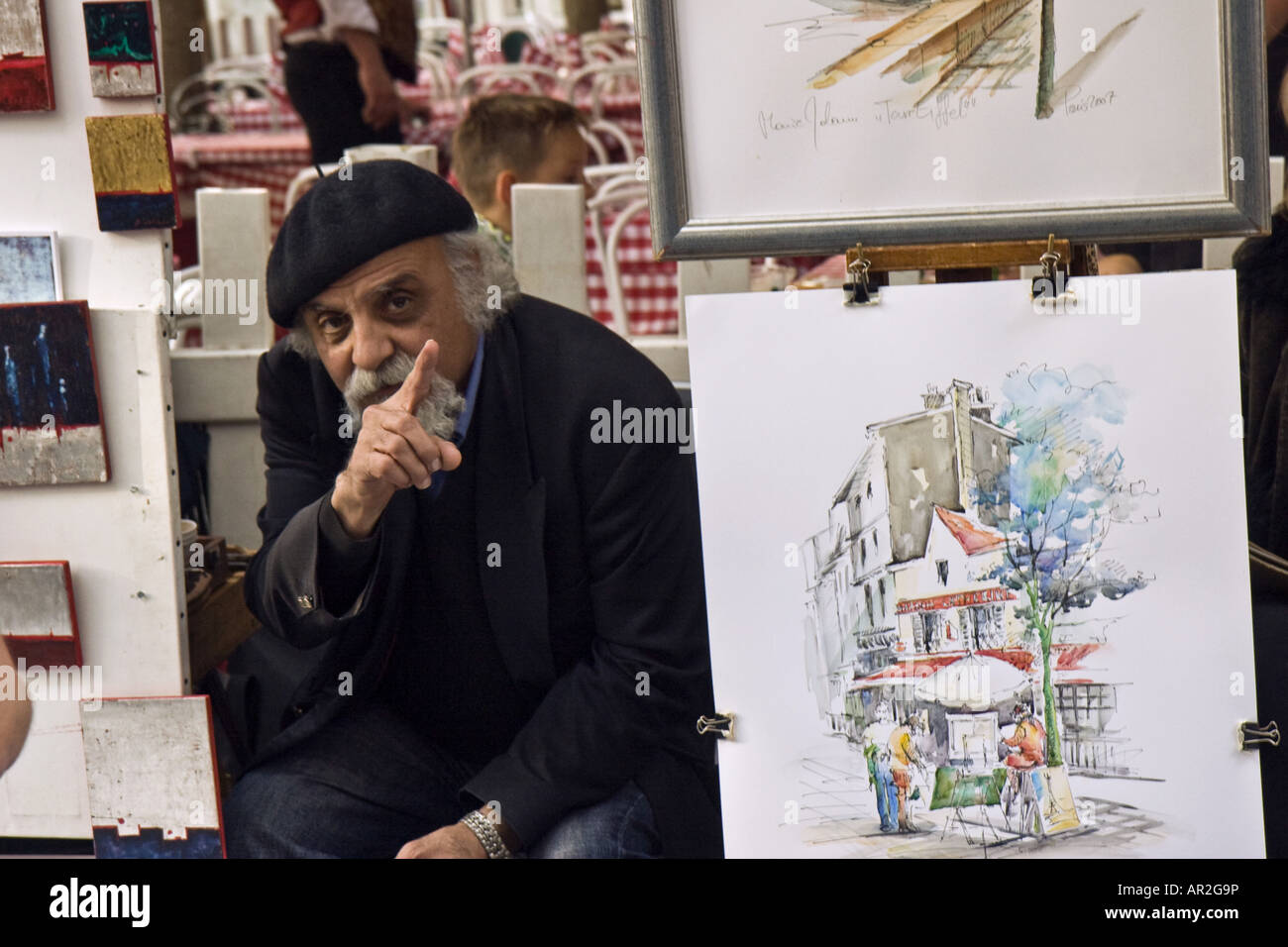 artists on Montmartre, France, Paris Stock Photo - Alamy